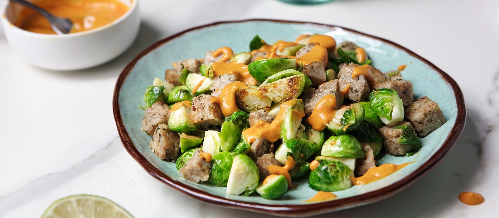 Organic Turkey Meatballs with Spicy Mustard Brussels Sprouts ...